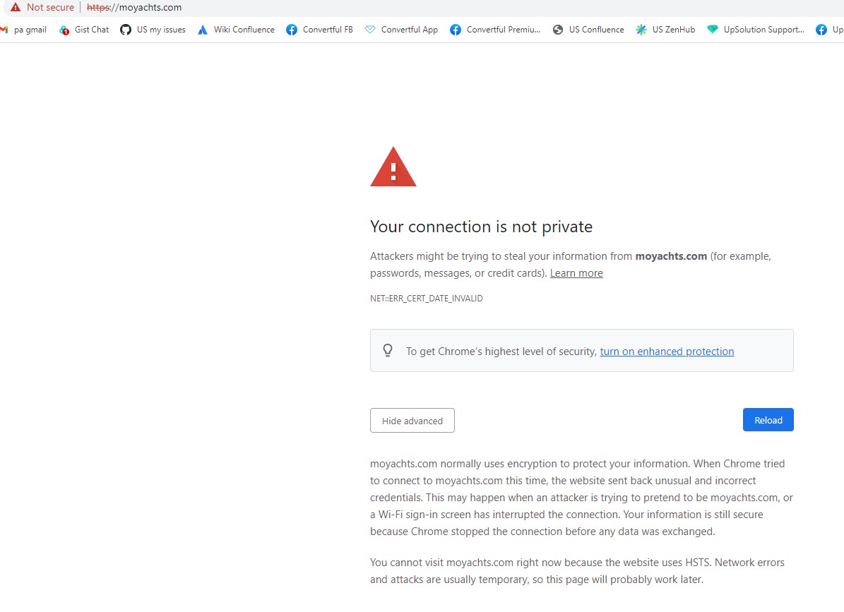 Snip - Privacy error - Google Chrome