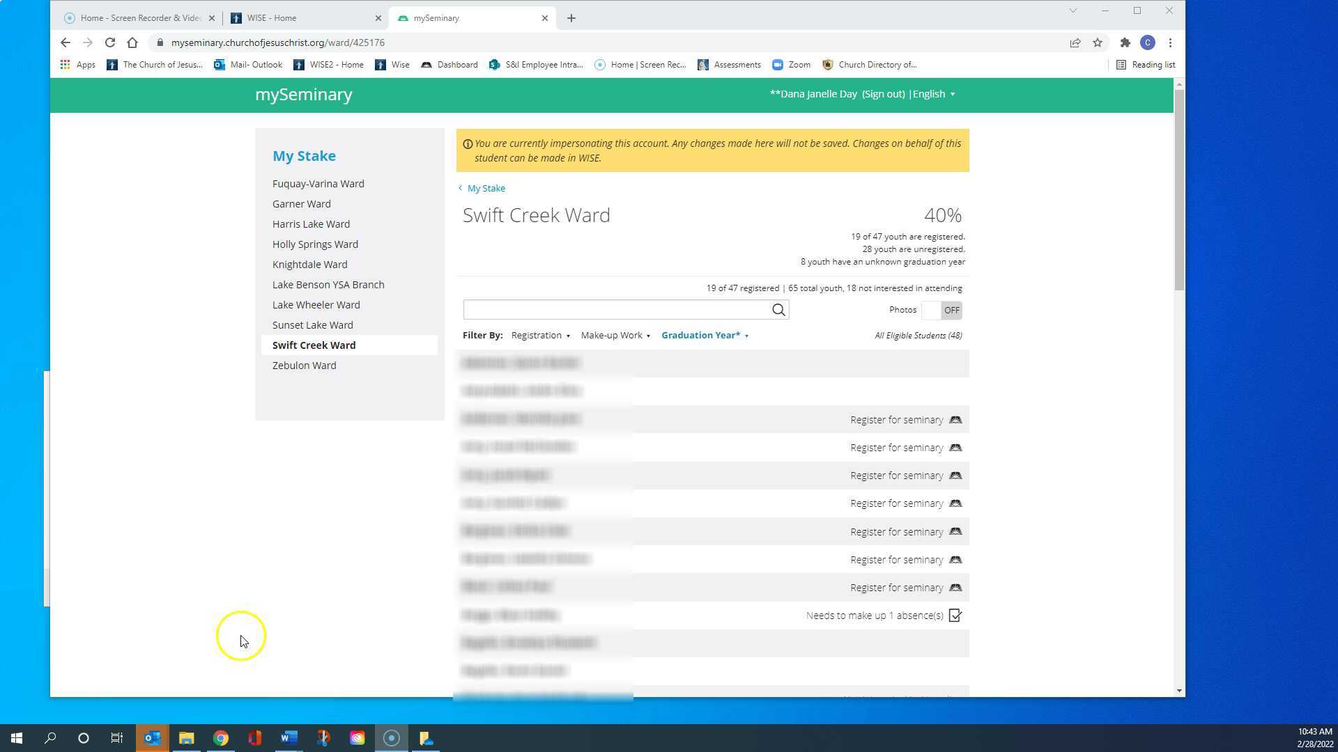Registration Part 1: Identifying Registered Students