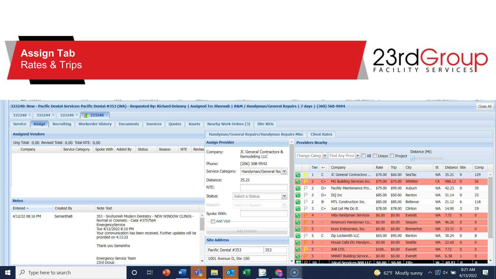04 Assign Tab-Rates/Trips