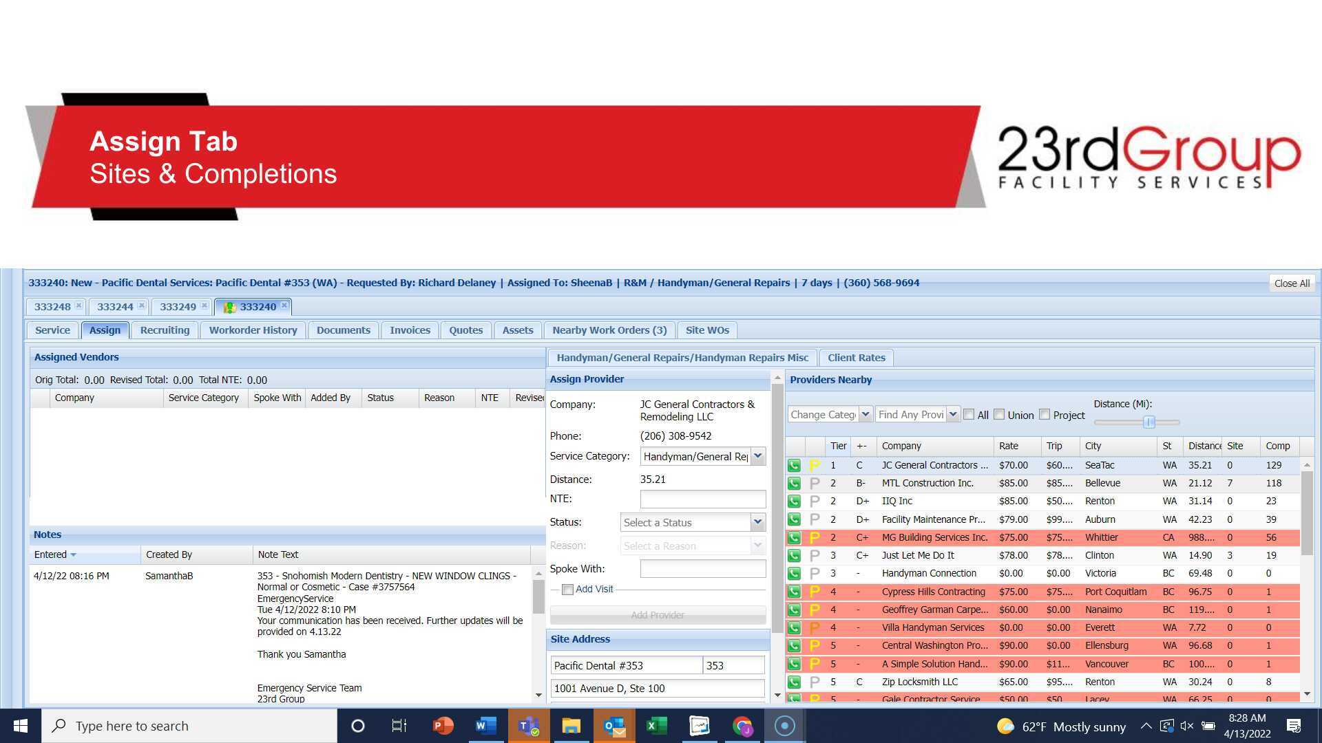 07 Assign Tab Sites & Completions