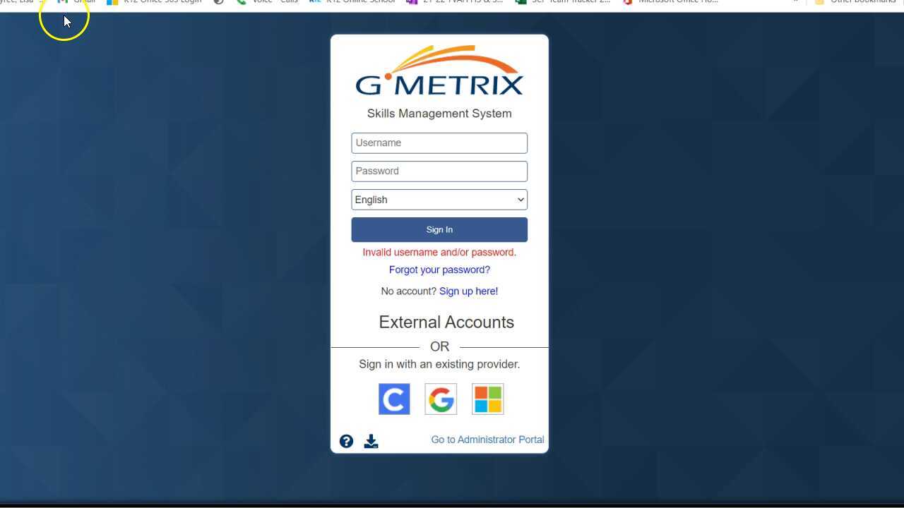How to create a GMetrix Account
