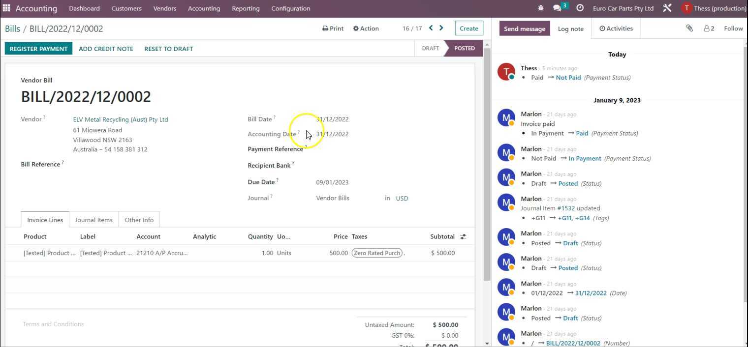 ASV- How to Create a Credit Note through a Bill