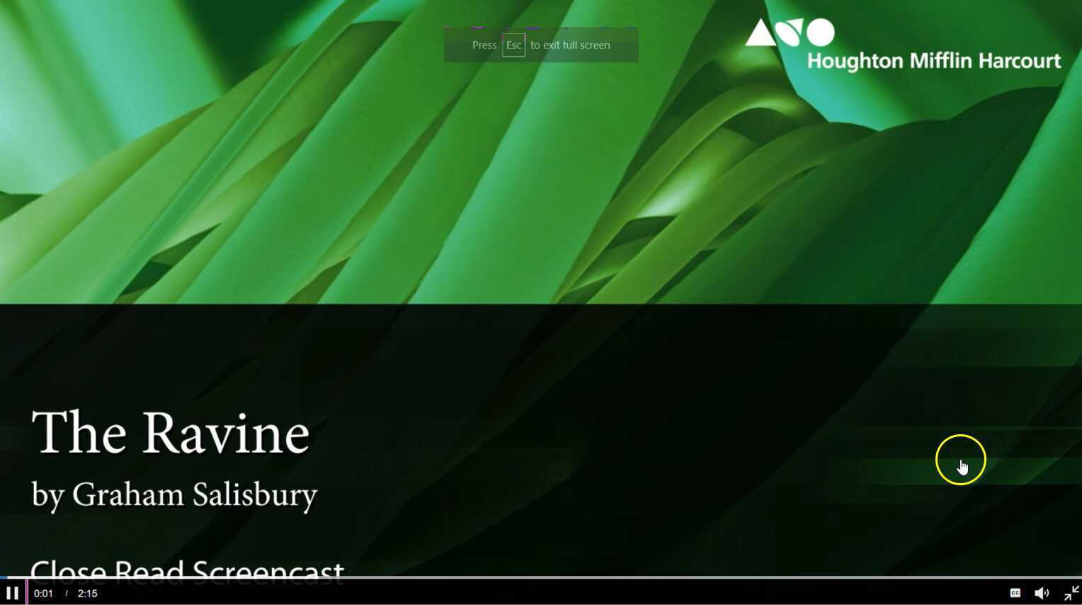 Reading of the Ravine