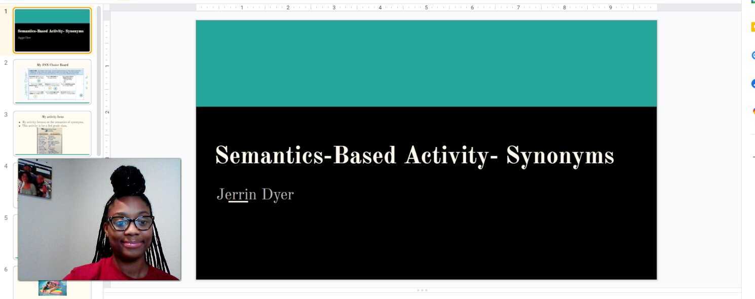 Semantics-Synonyms Activity