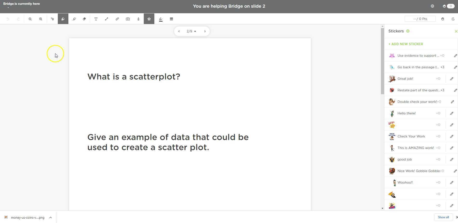 Scatter plots and Trend lines Keystone Sampler