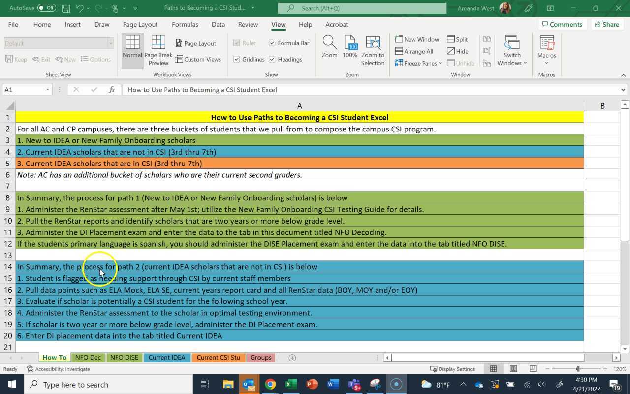 Paths to Becoming a CSI Student