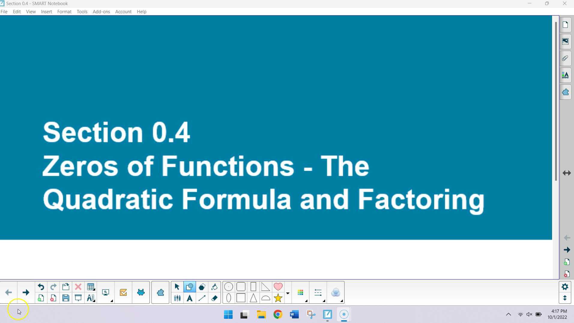 0.4 Zeros of Functions