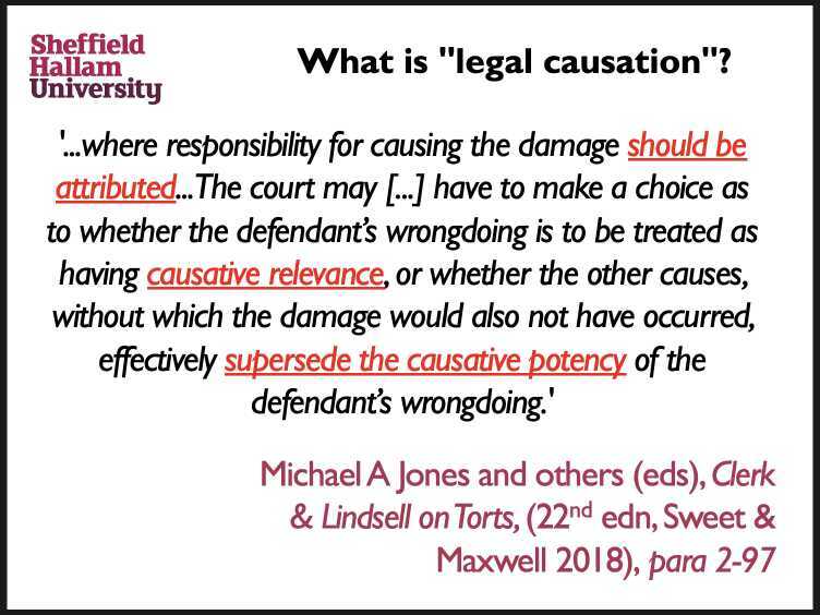Legal Causation: Part B