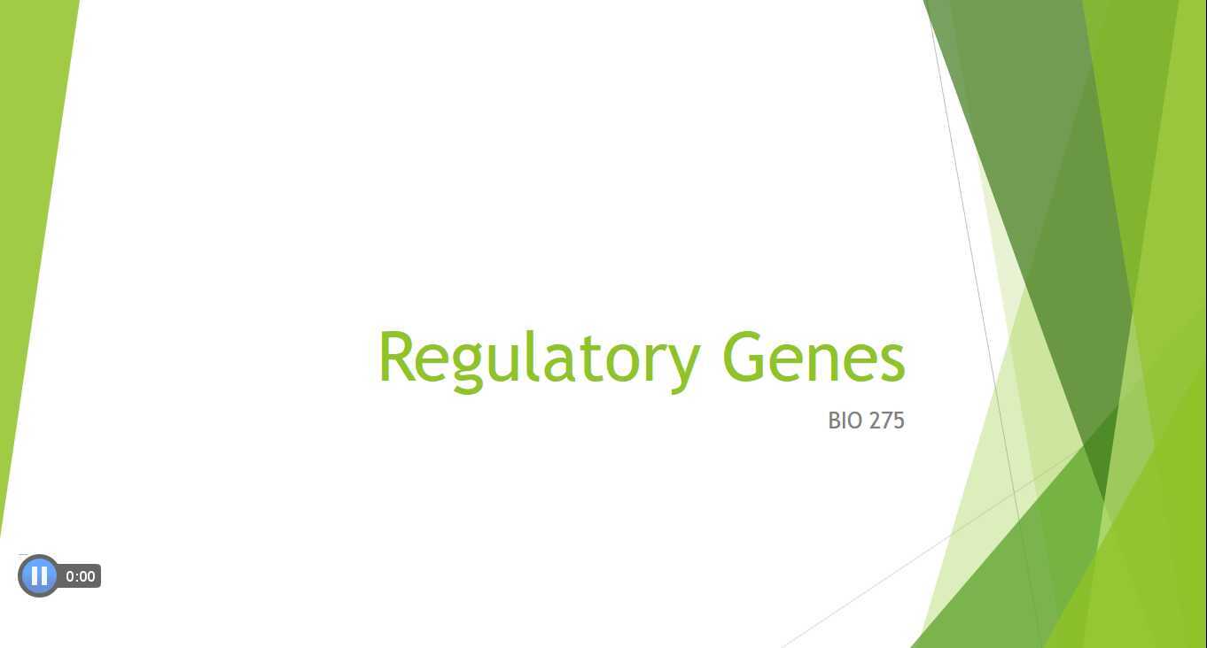 Regulatory Genes