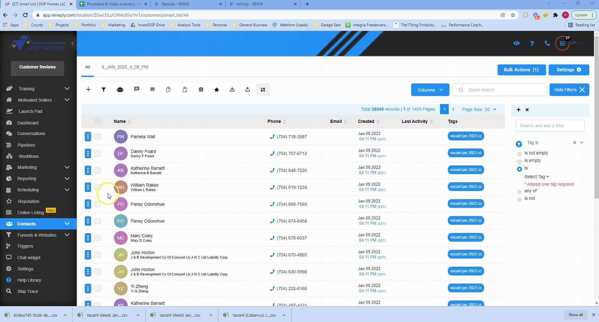 REI Reply - Upload Contacts