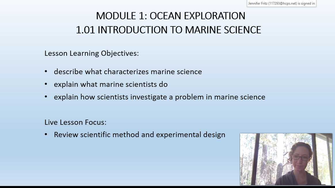 Marine Science ~ 1.01 Intro to Marine Sci