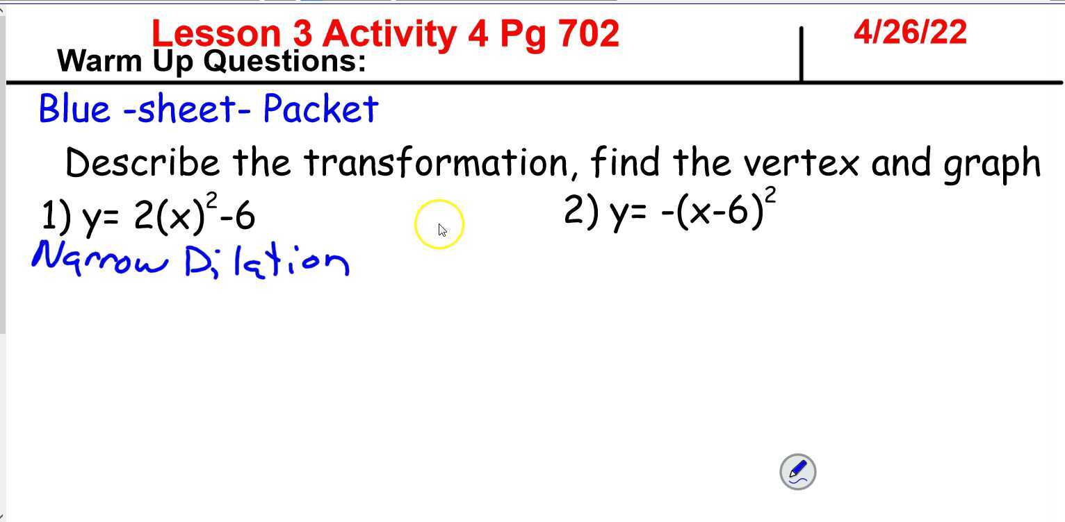 Alg M5 T2 L3 A4 making equations