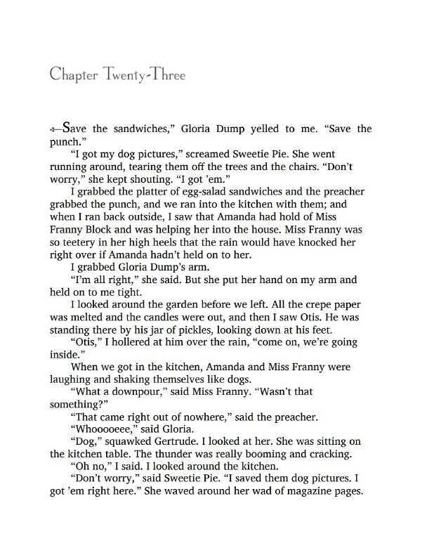 Because of Winn Dixie chapter 23-24