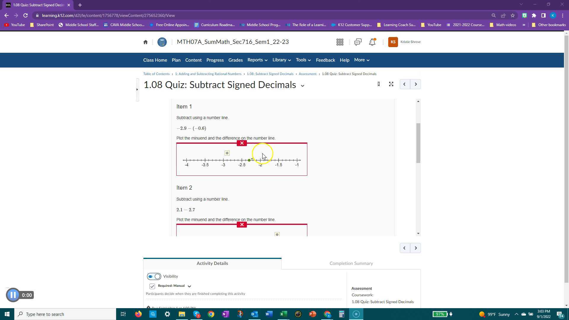 Incorrect Answers for Unit 1 Lesson 8 in Math 7A