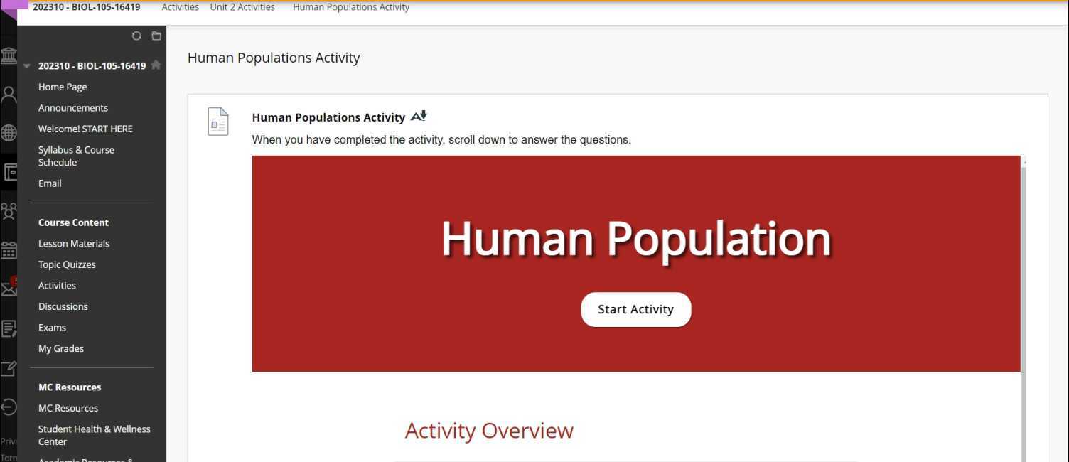 Human Population Activity