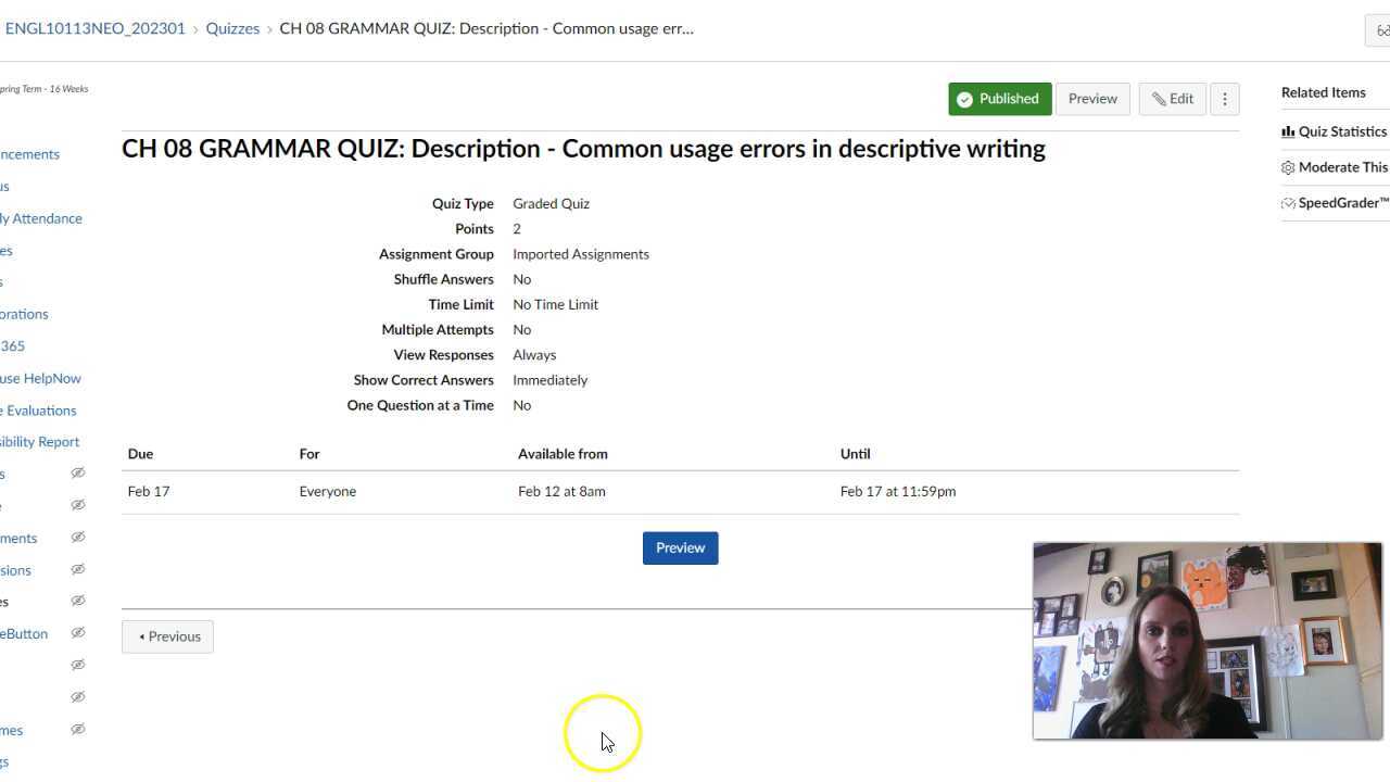 Common Usage Errors in Descriptive Writing