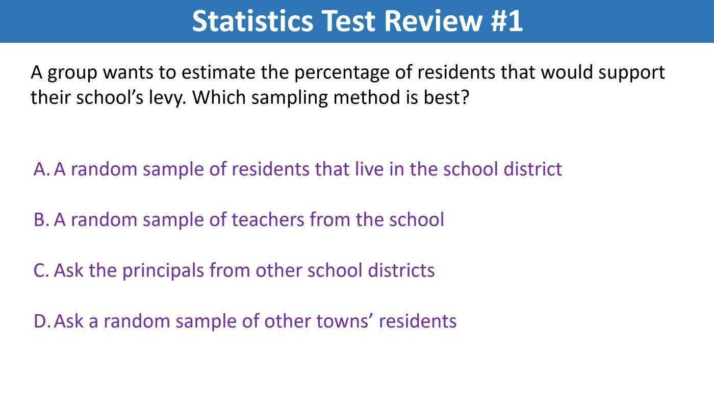 Statistics Test Review #1