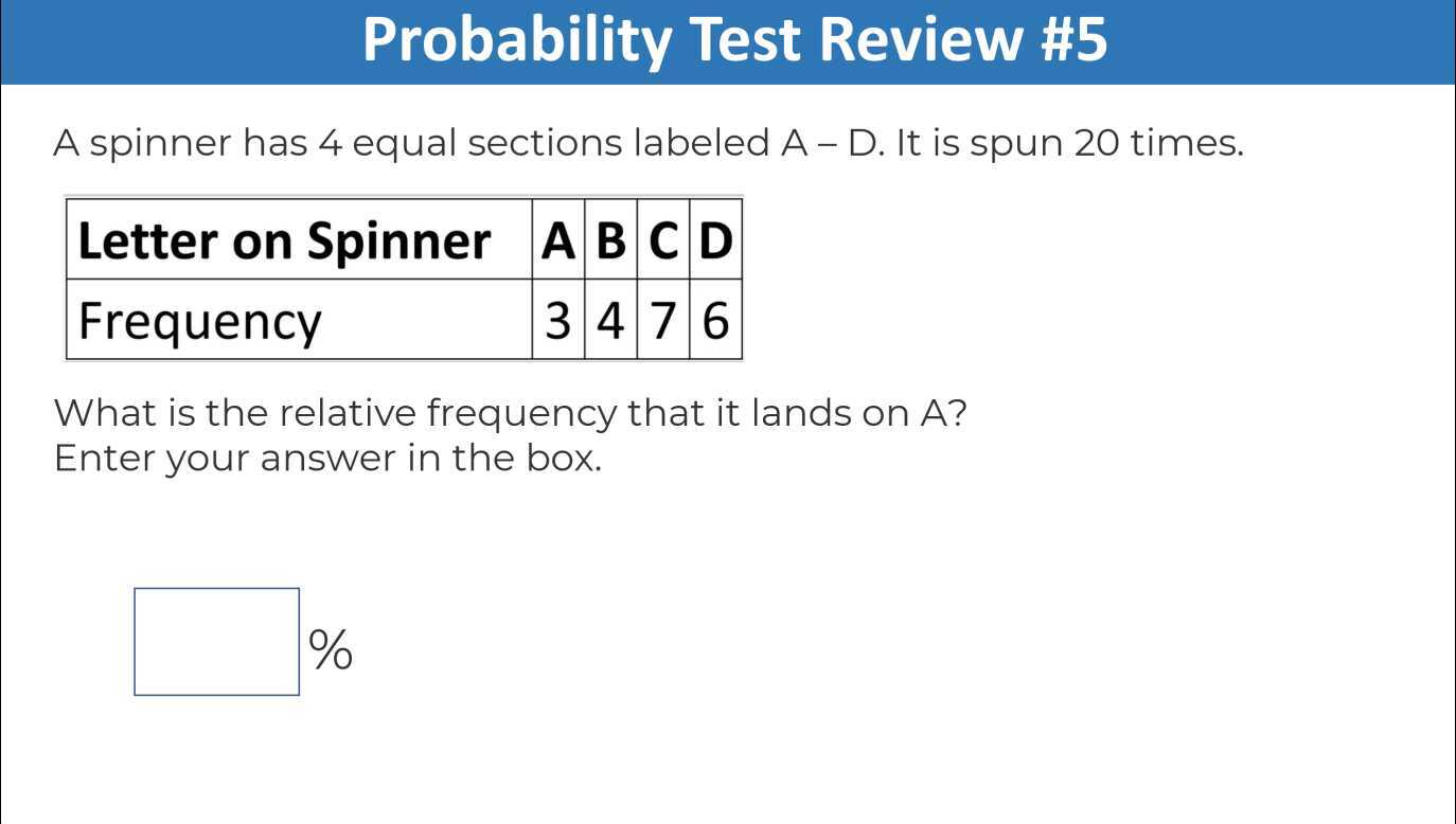 Probability Test Review #5