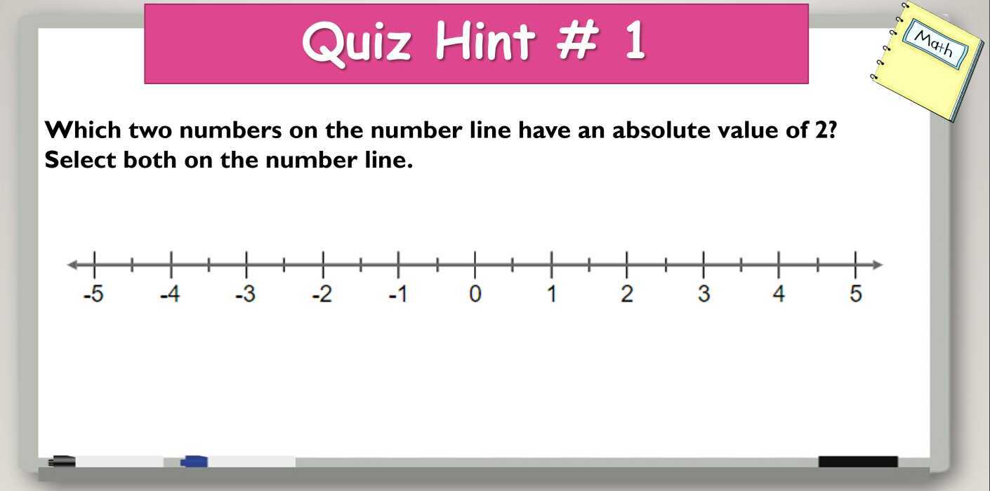 1.01 Number Lines and Absolute Value Quiz Help