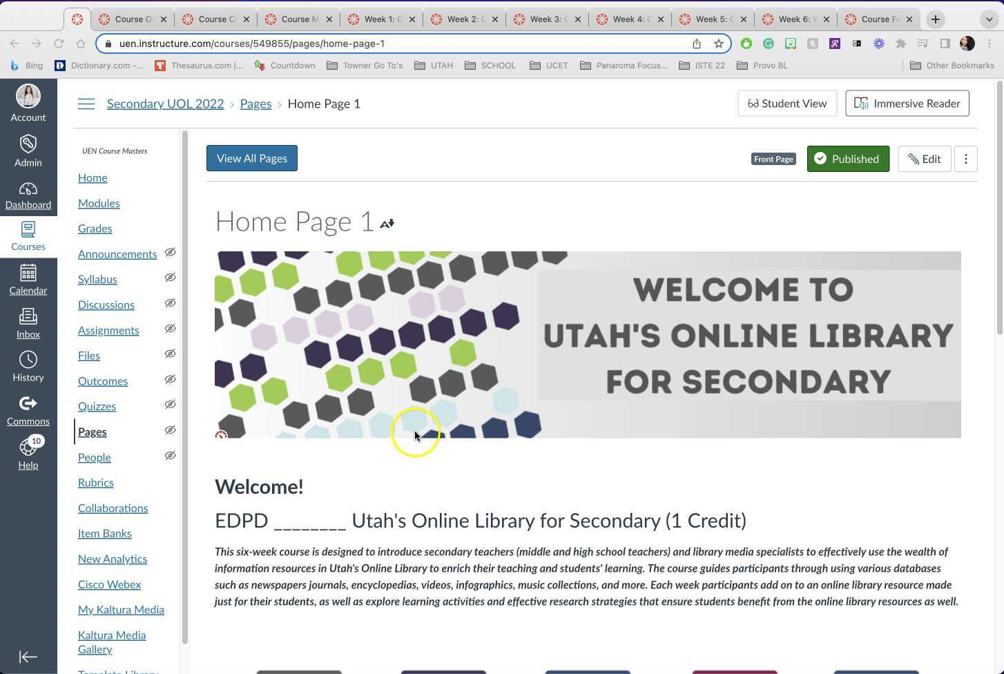 Secondary UOL Research Course April 2022