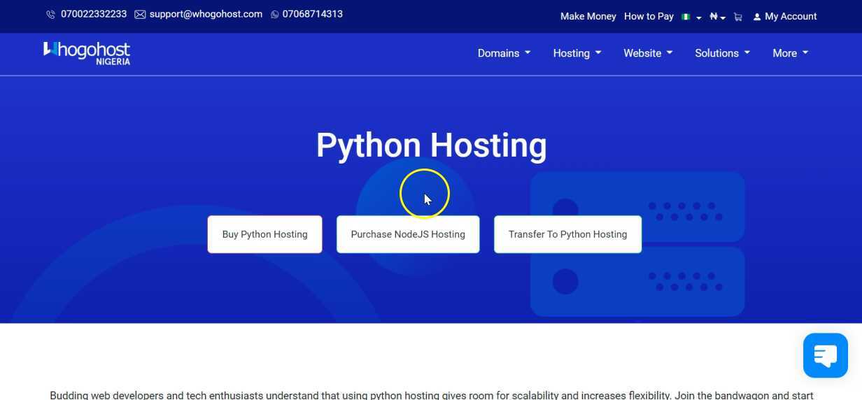 Phython hosting