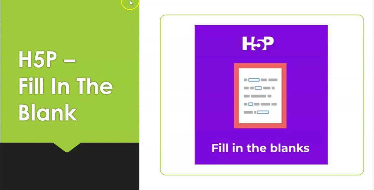 H5P: Fill-In-The-Blank