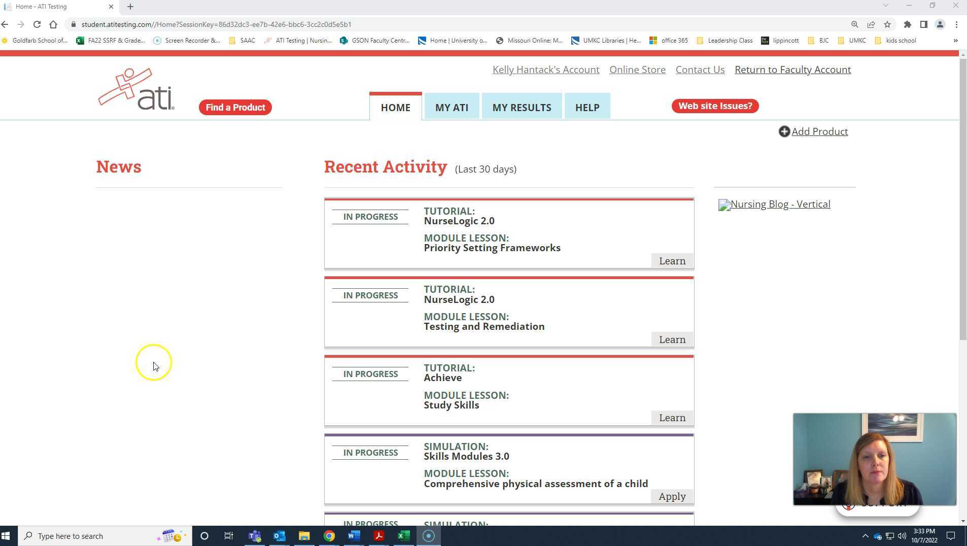 4 minute video on accessing ATI modules to help with studying and test ...