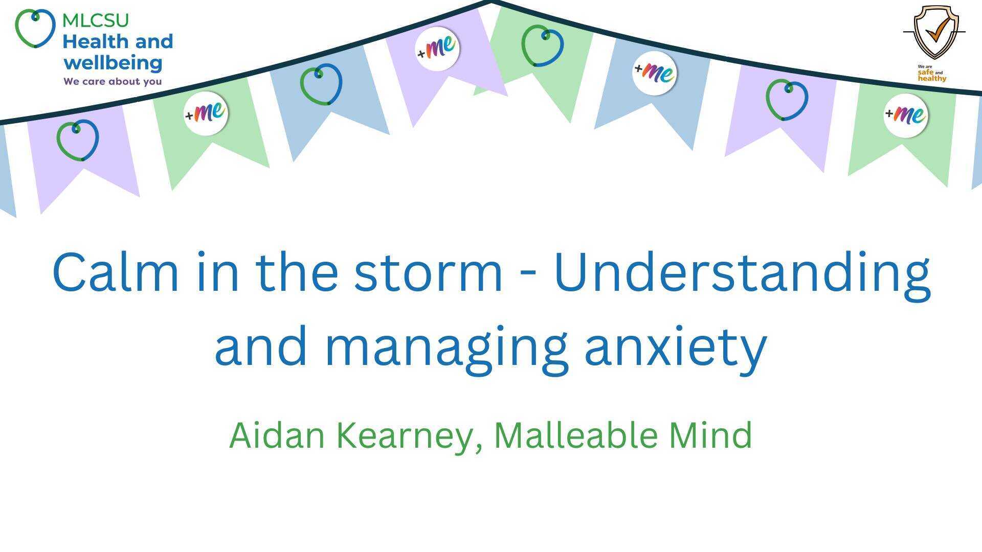 'Calm in the storm – Understanding & managing anxiety' with Malleable ...
