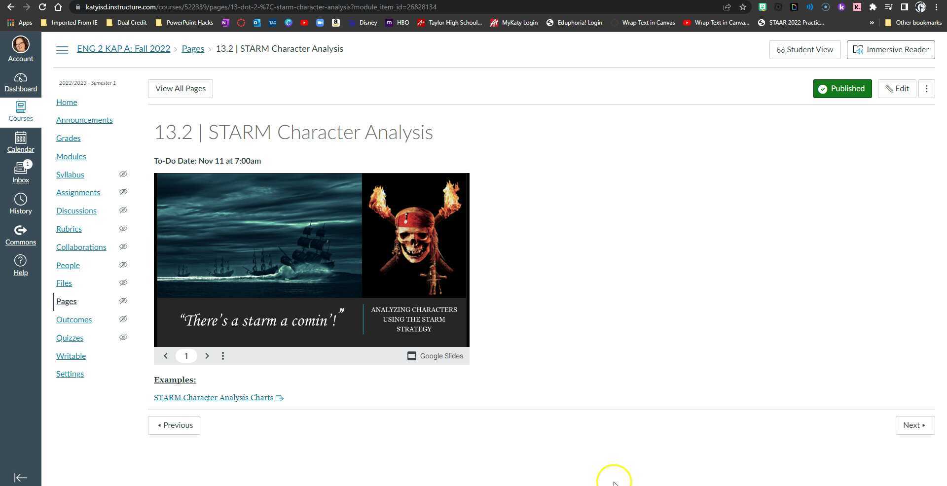 STARM Charts Introduction