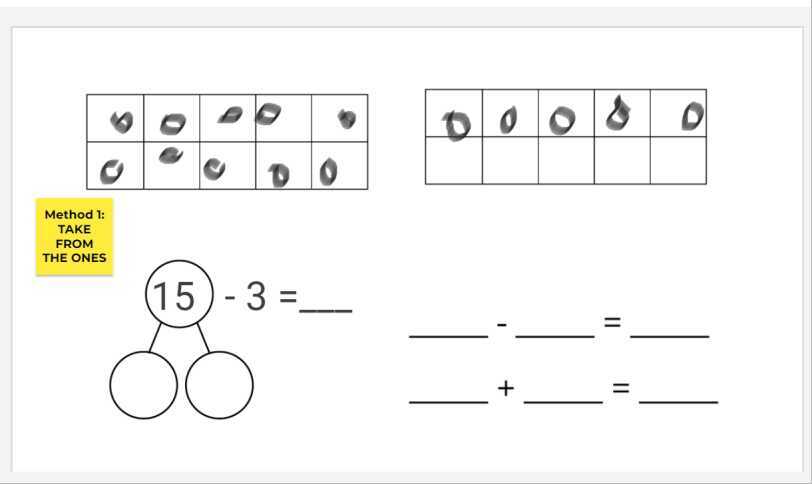 Subtraction methods 1st grade