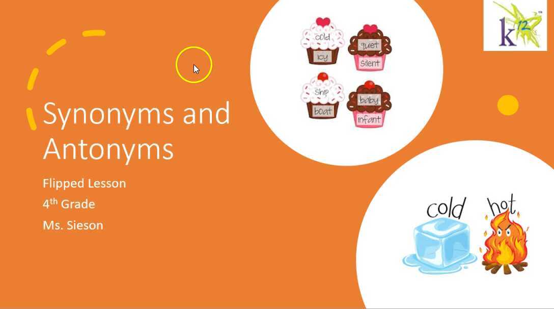 Synoyms and Antonyms