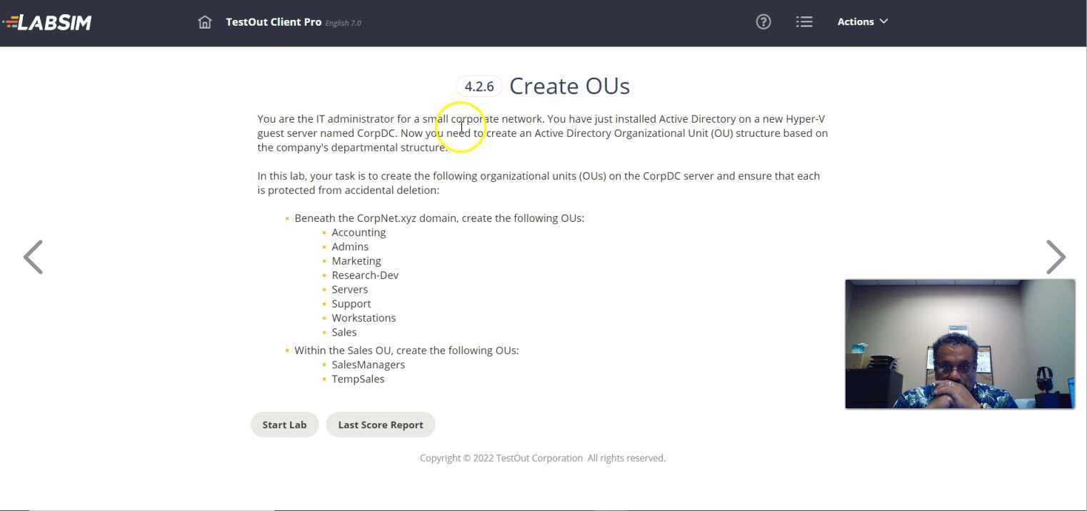 4.2.6 Create OUs