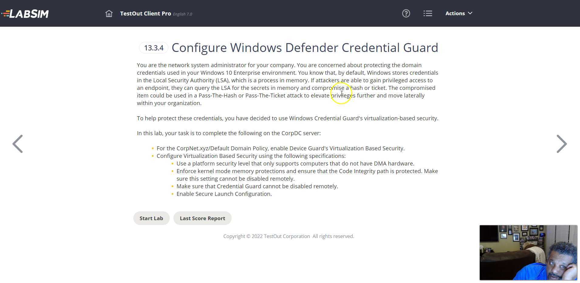 13.3.4 Configure Windows Defender Credential Guard
