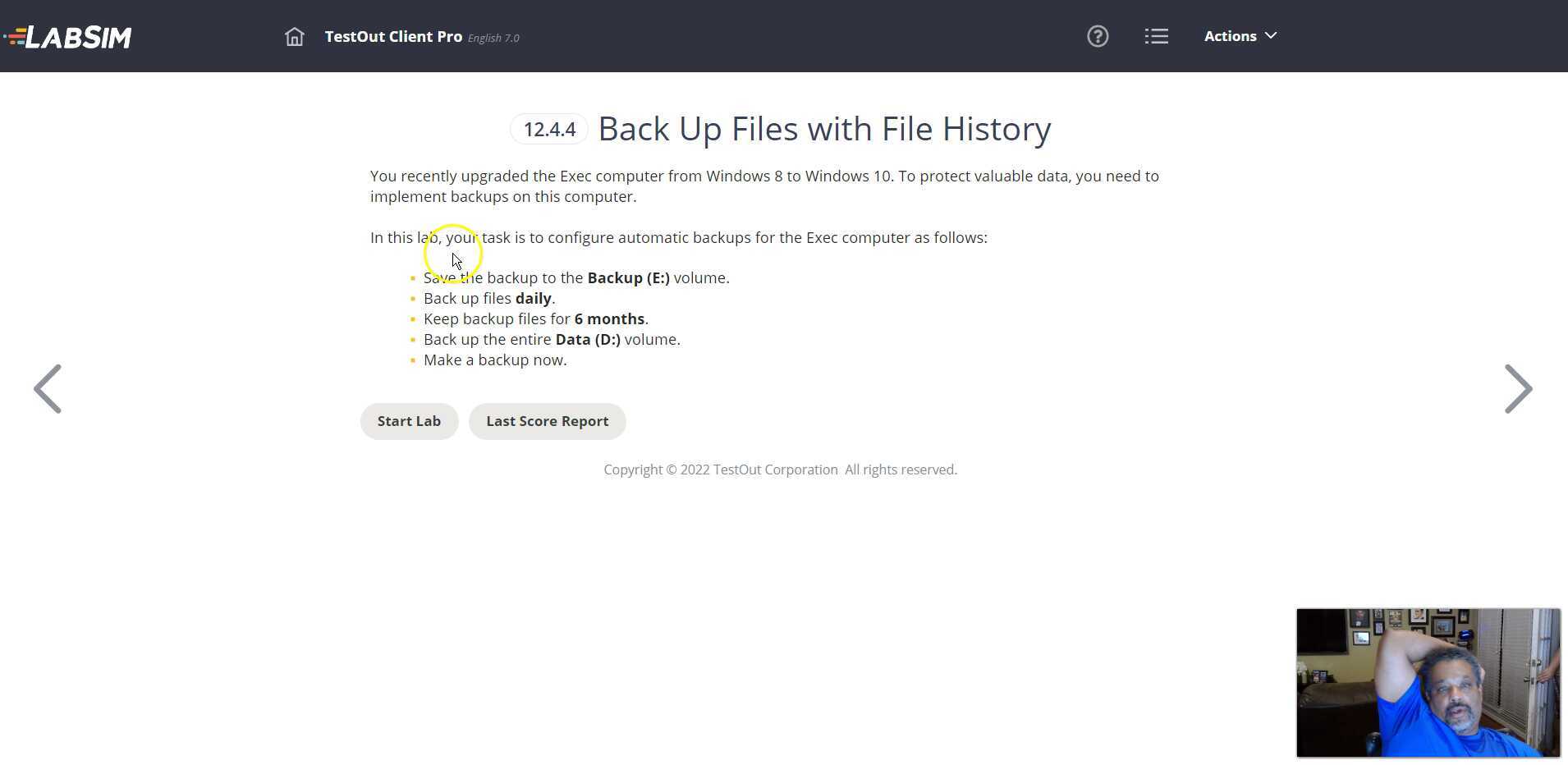 12.4.4 Back Up Files with File History