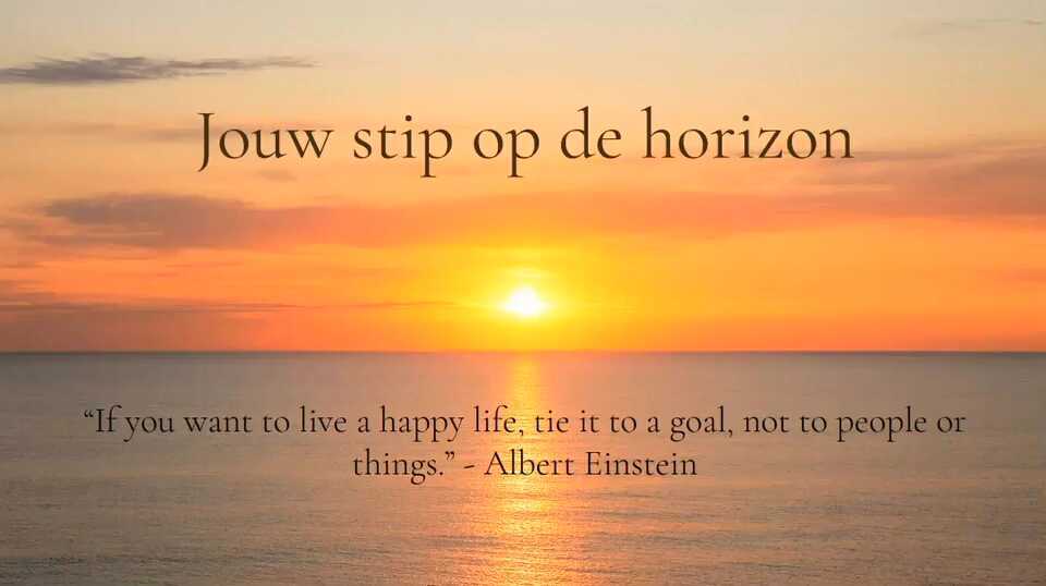 Module 1 - bepaal jouw stip op de horizon