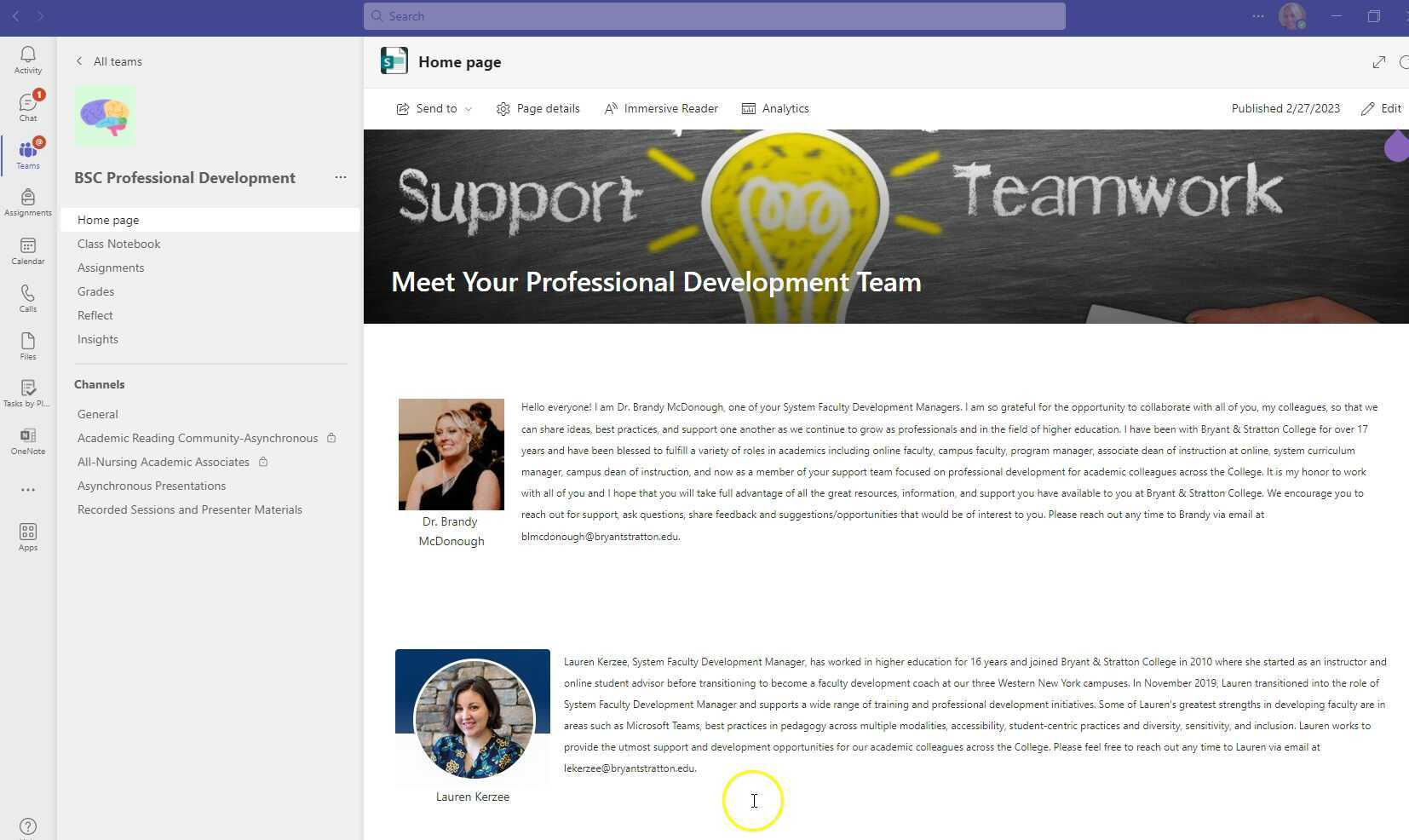 New & Improved PD Calendar