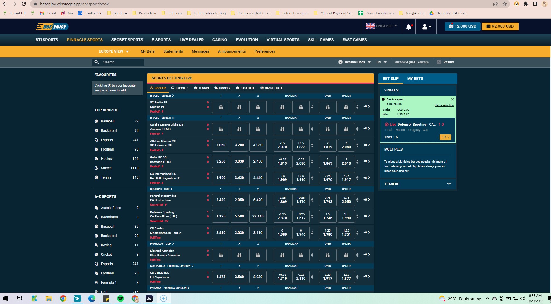 Snip - BetEnjoy - Sportsbook - Google Chrome