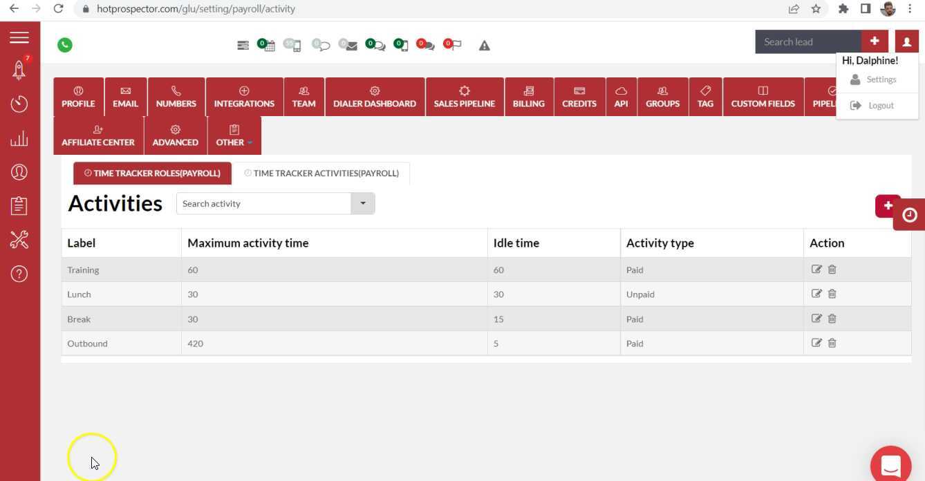 For Dalphine - Time Tracker Guide