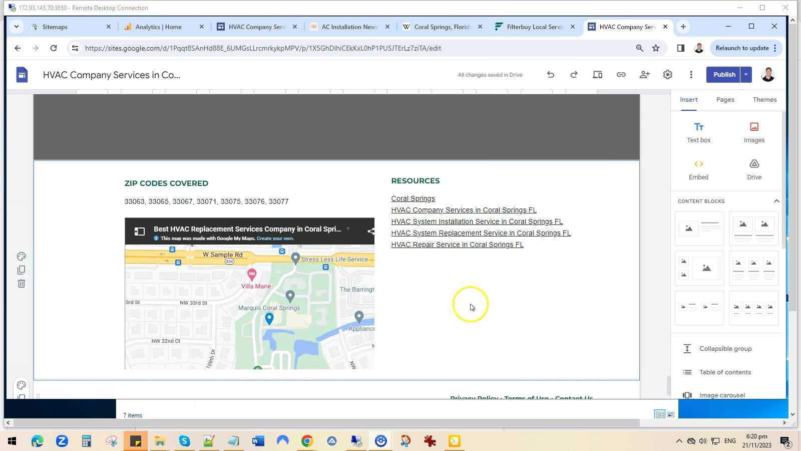 STEP 3 (Part 4) Google Site Project - Addition of Inner Site Pages
