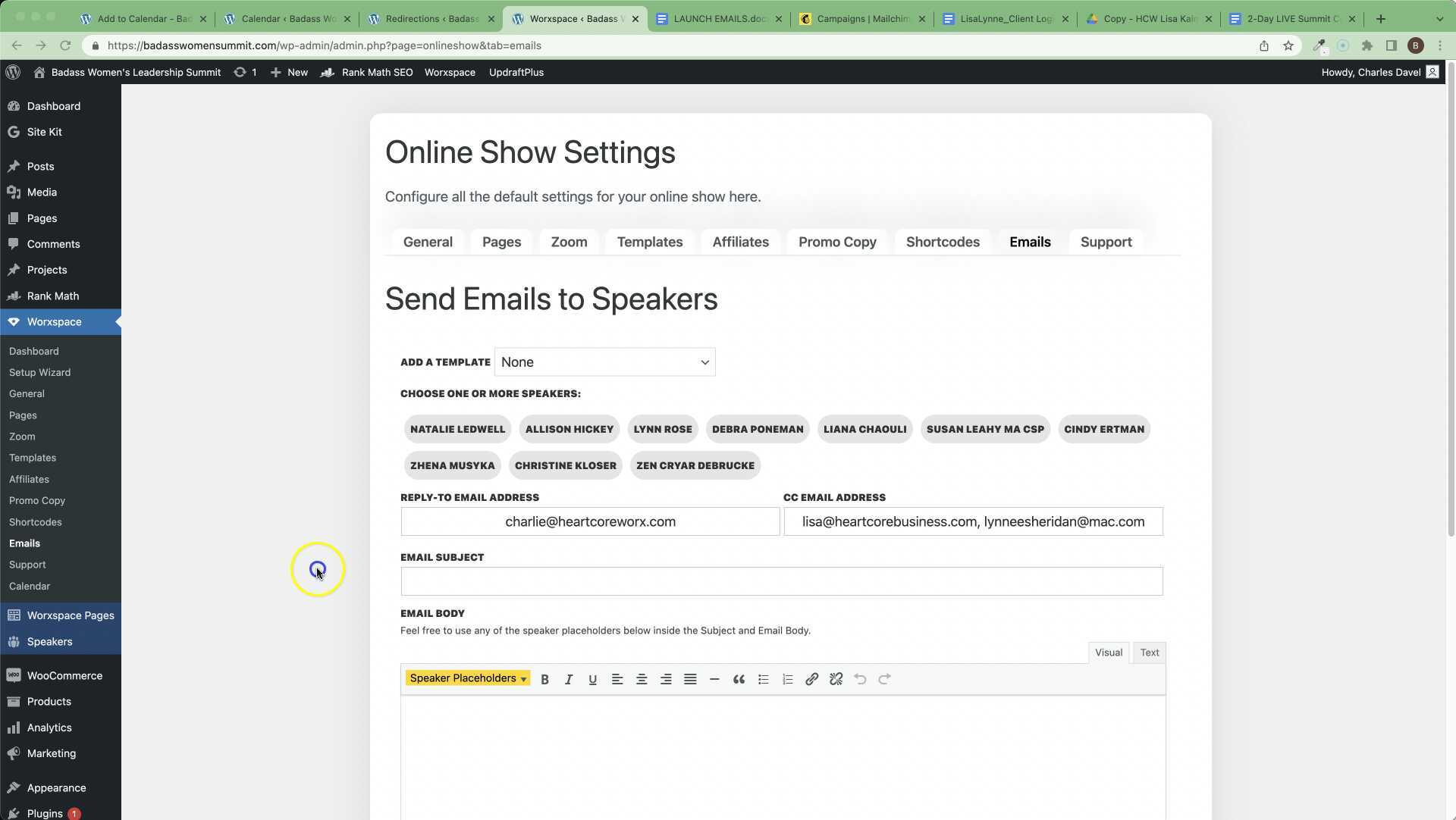 Update to Emails (Manual Sending Option Added)