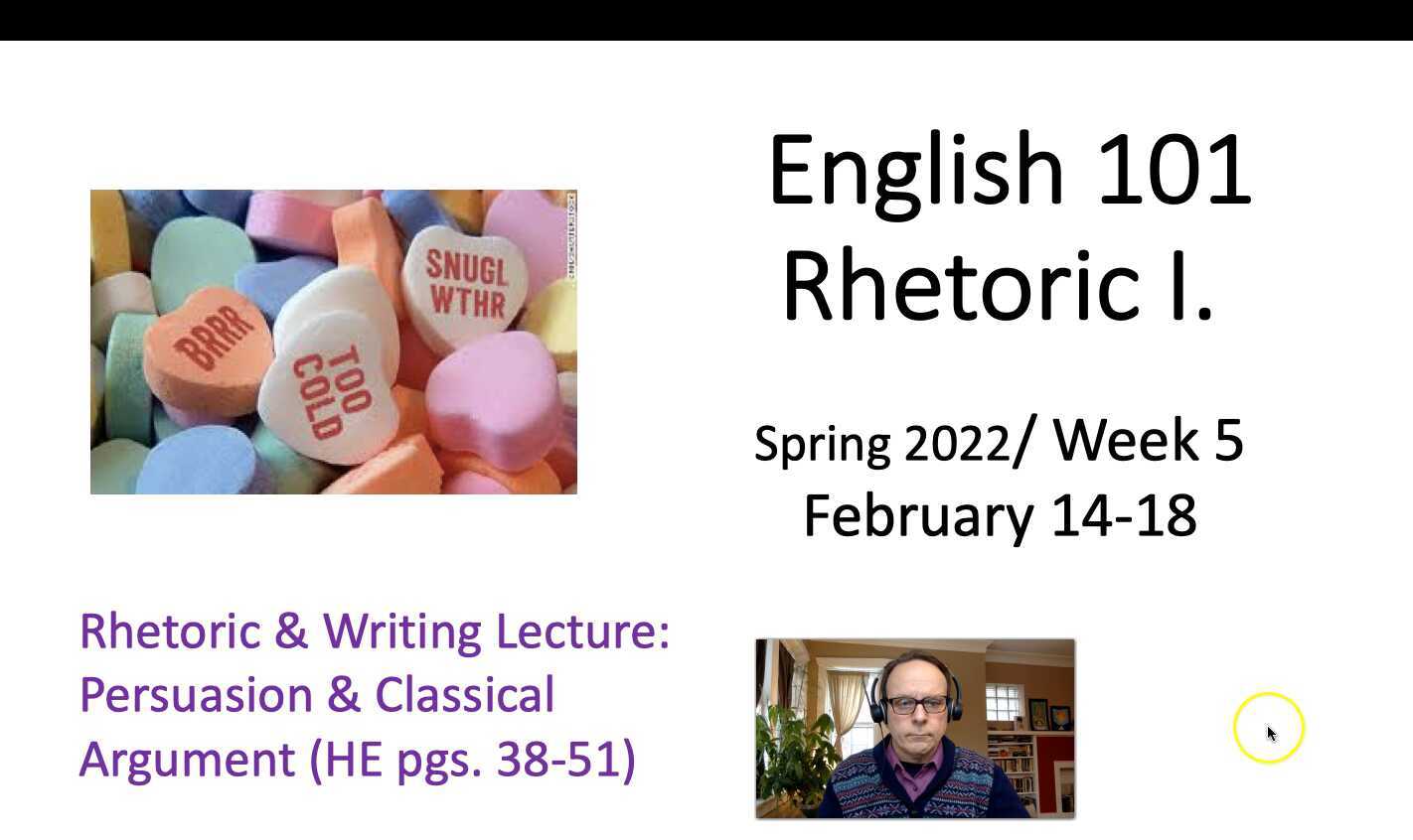 ENG 101 Rhetoric & Writing Lecture wek 05