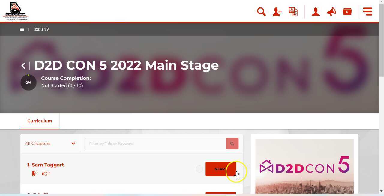 D2D Con 5 2022 Main Stage Sam Taggart