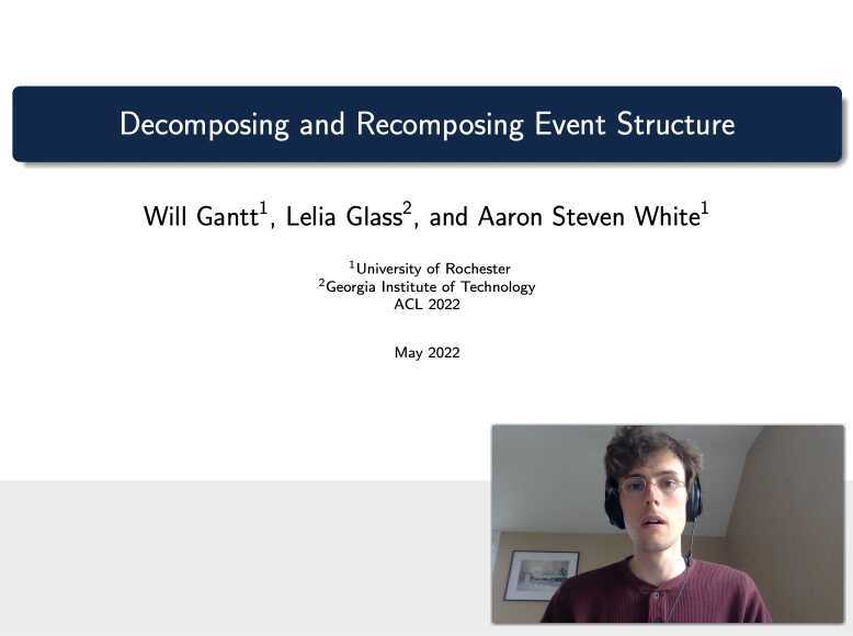 Decomposing and Recomposing Event Structure