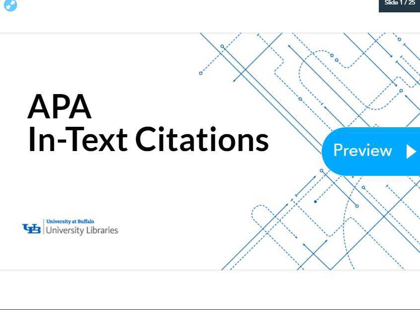 APA In Text Citations