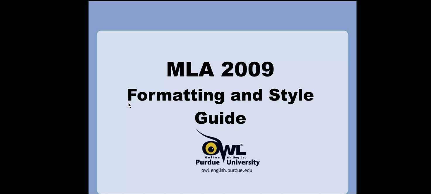 MLA Style Guide and Formatting Tutorial