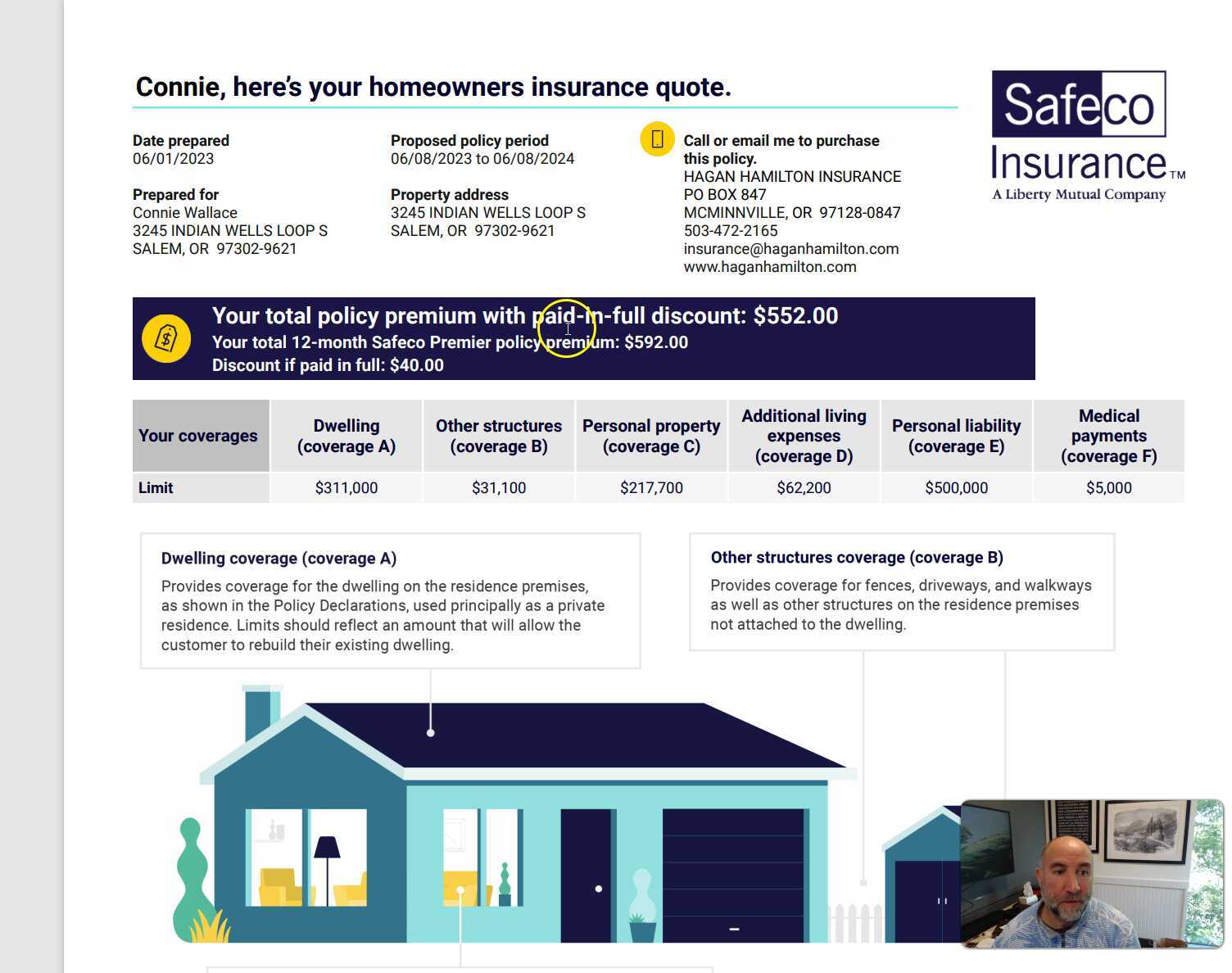 Conie Wallace SaFECO Home Quote