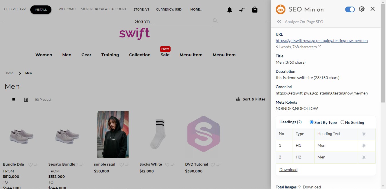 Snip - Men - Google Chrome