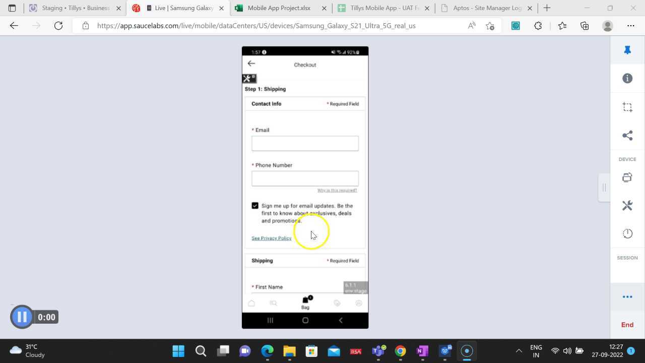 Shipping Method Selection