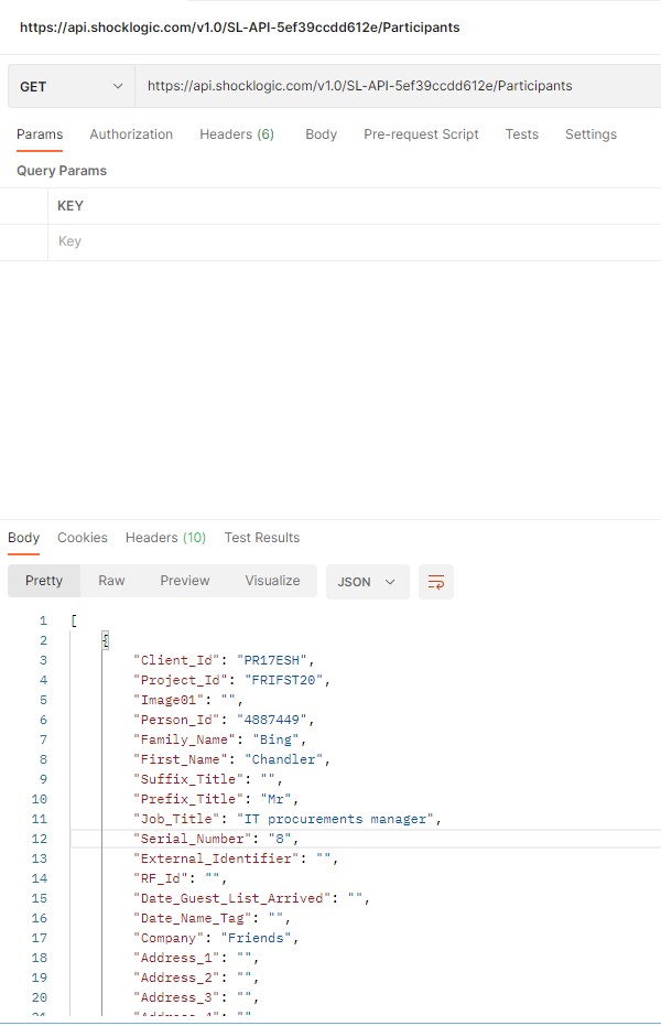 Postman - API endpoint example