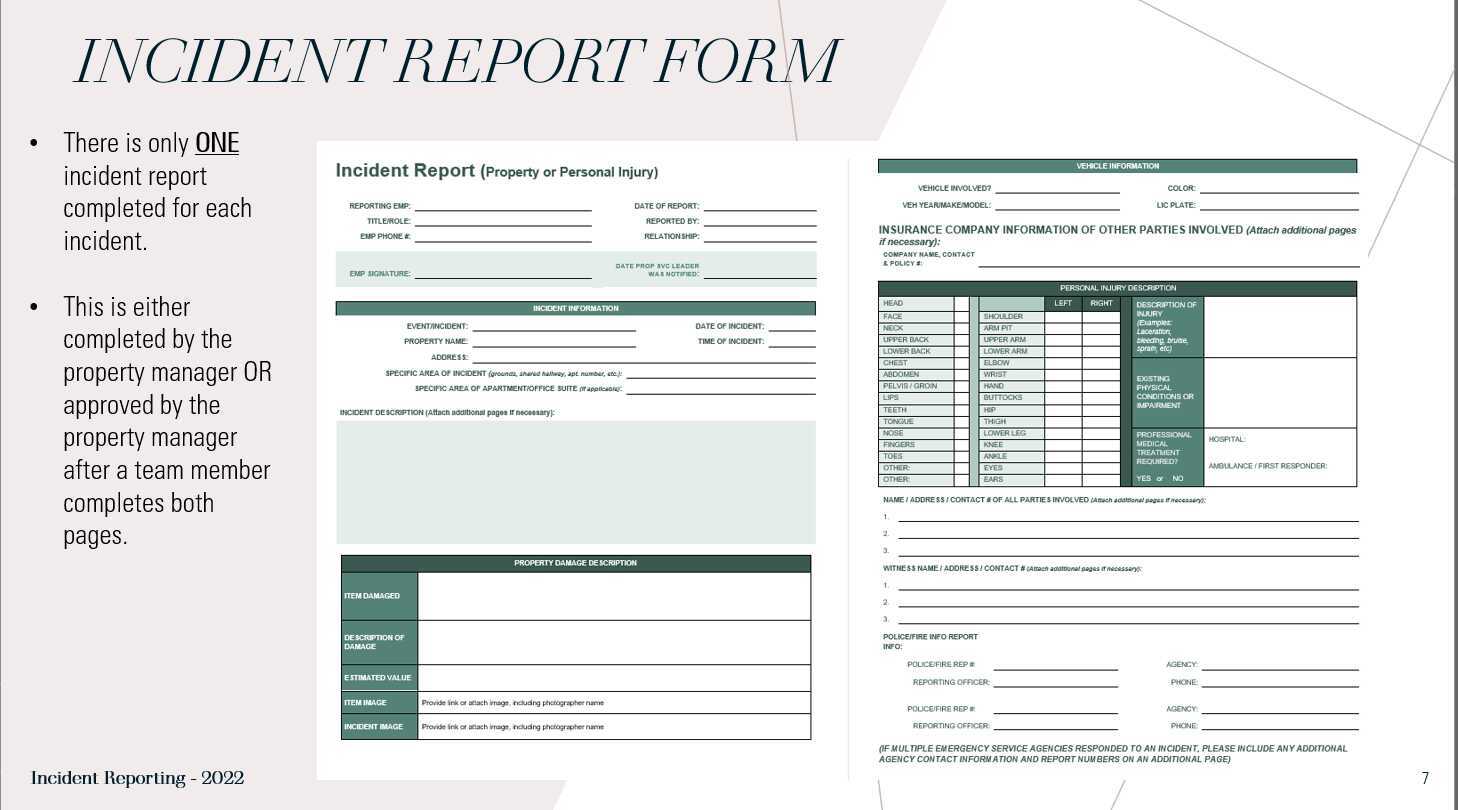 Recording #6 Incident Reporting - Incident Report Form w/music